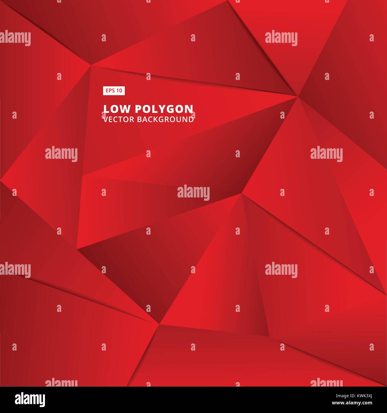 Abstract red geometric polygonal background for design. Vector ...