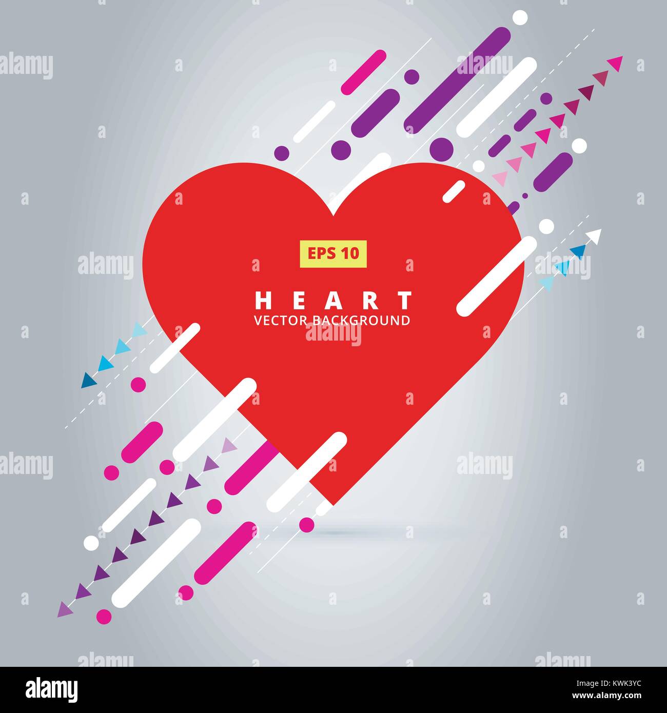 geometric pattern, heart shape frame with abstract background for ...