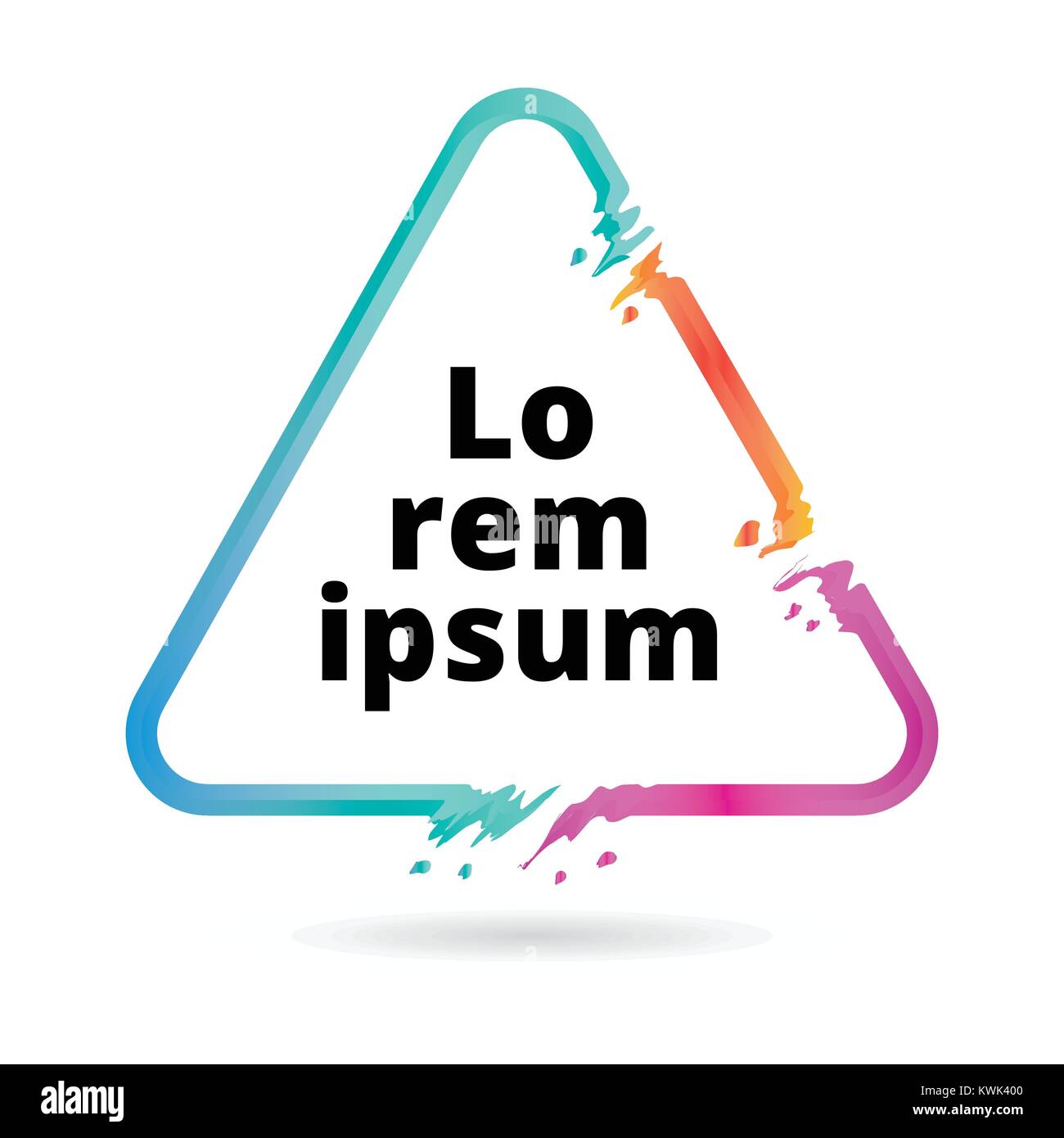 Abstract colorful triangle geometric or frame. Abstract splash, liquid ...