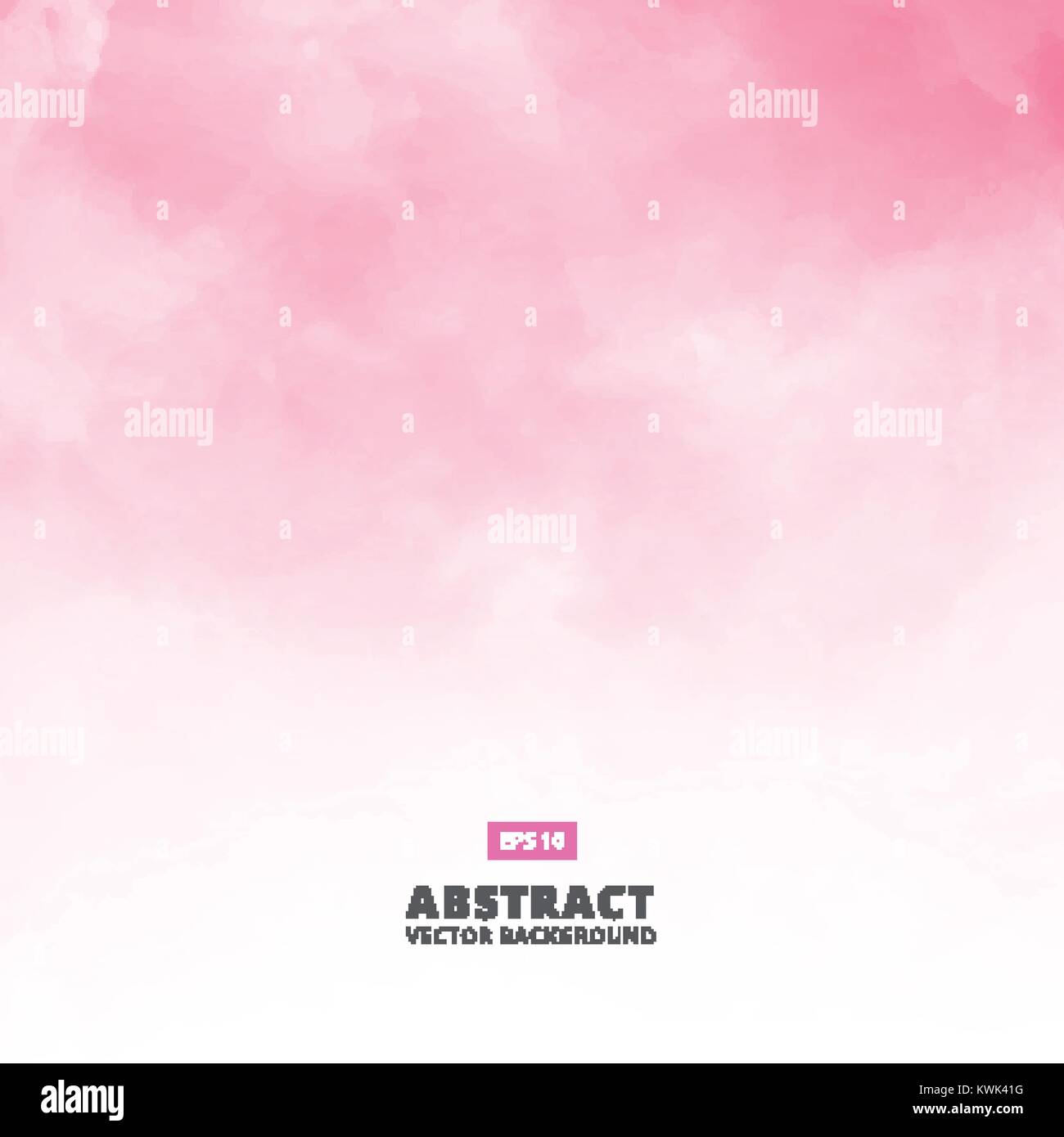 Abstract white cloud detail in pink sky vector illustration background ...