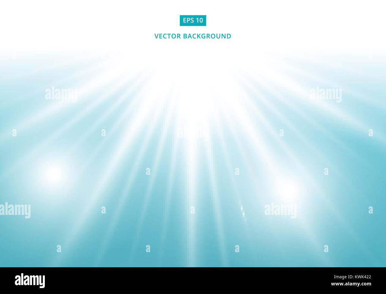 Vector sunlight effect on blue background with copy space Stock Vector ...