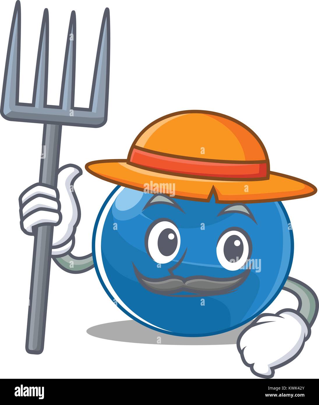 Farmer blueberry character cartoon style Stock Vector Image & Art - Alamy