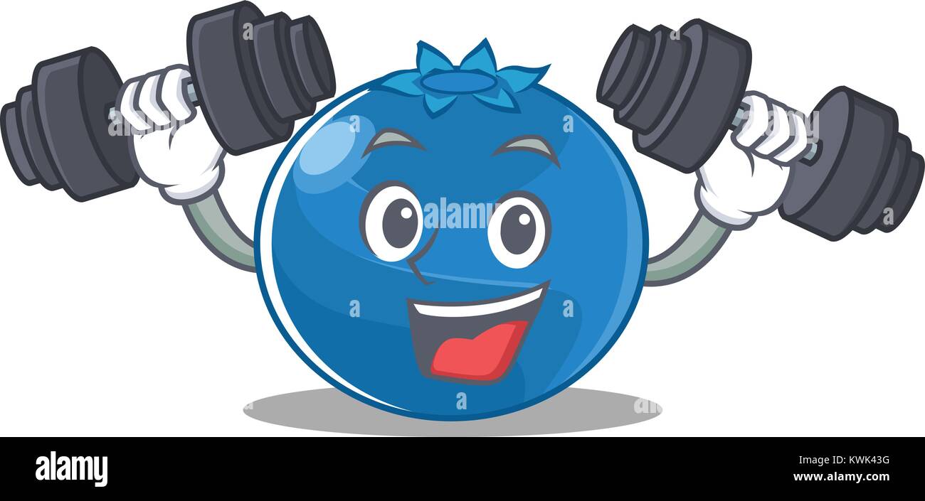 Fitness blueberry character cartoon style Stock Vector Image & Art - Alamy