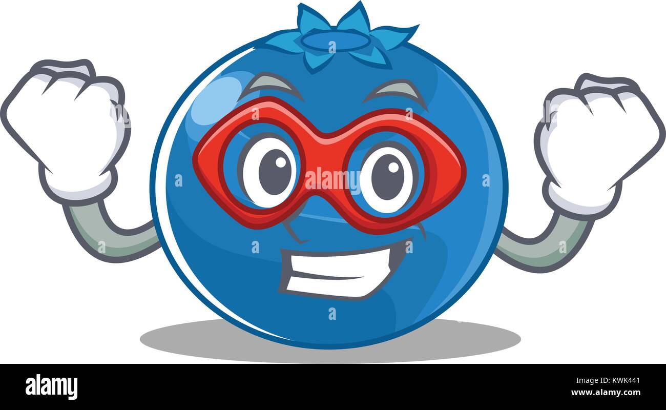 Super hero blueberry character cartoon style Stock Vector Image & Art ...