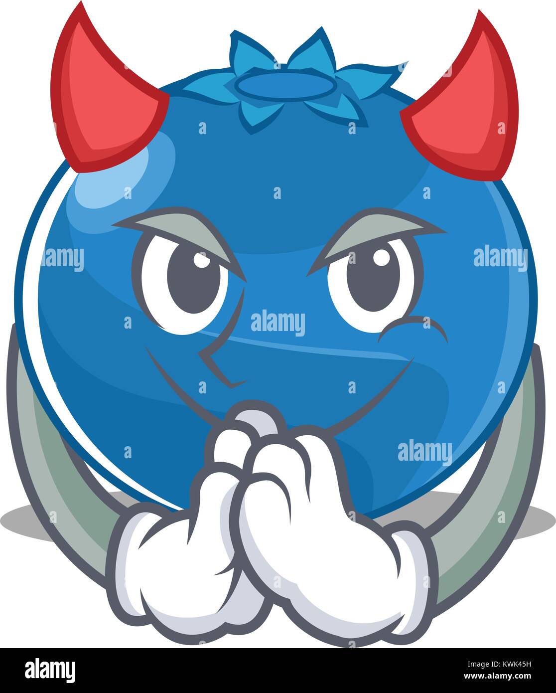 Devil blueberry character cartoon style Stock Vector Image & Art - Alamy
