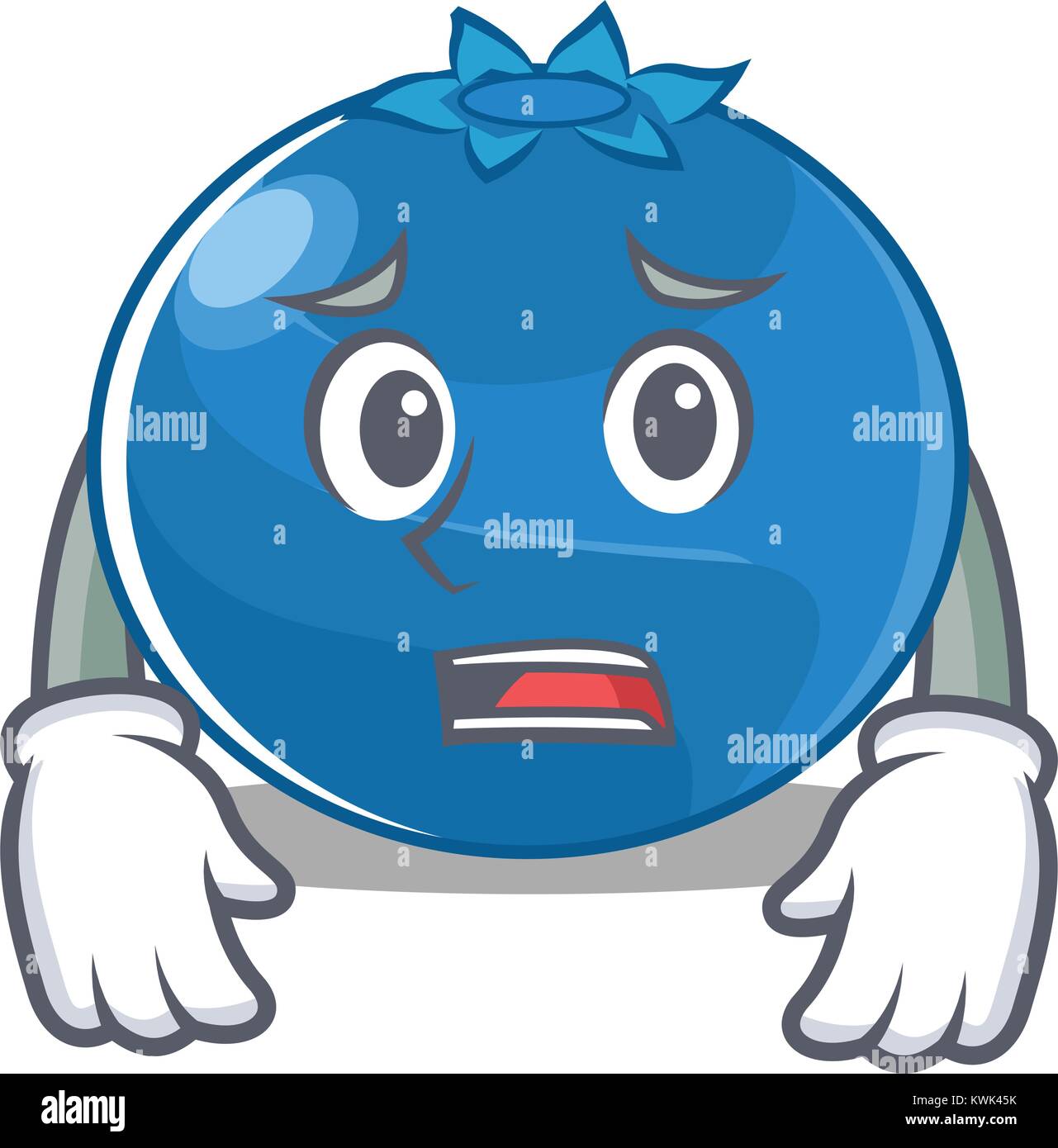 Afraid blueberry character cartoon style Stock Vector Image & Art - Alamy