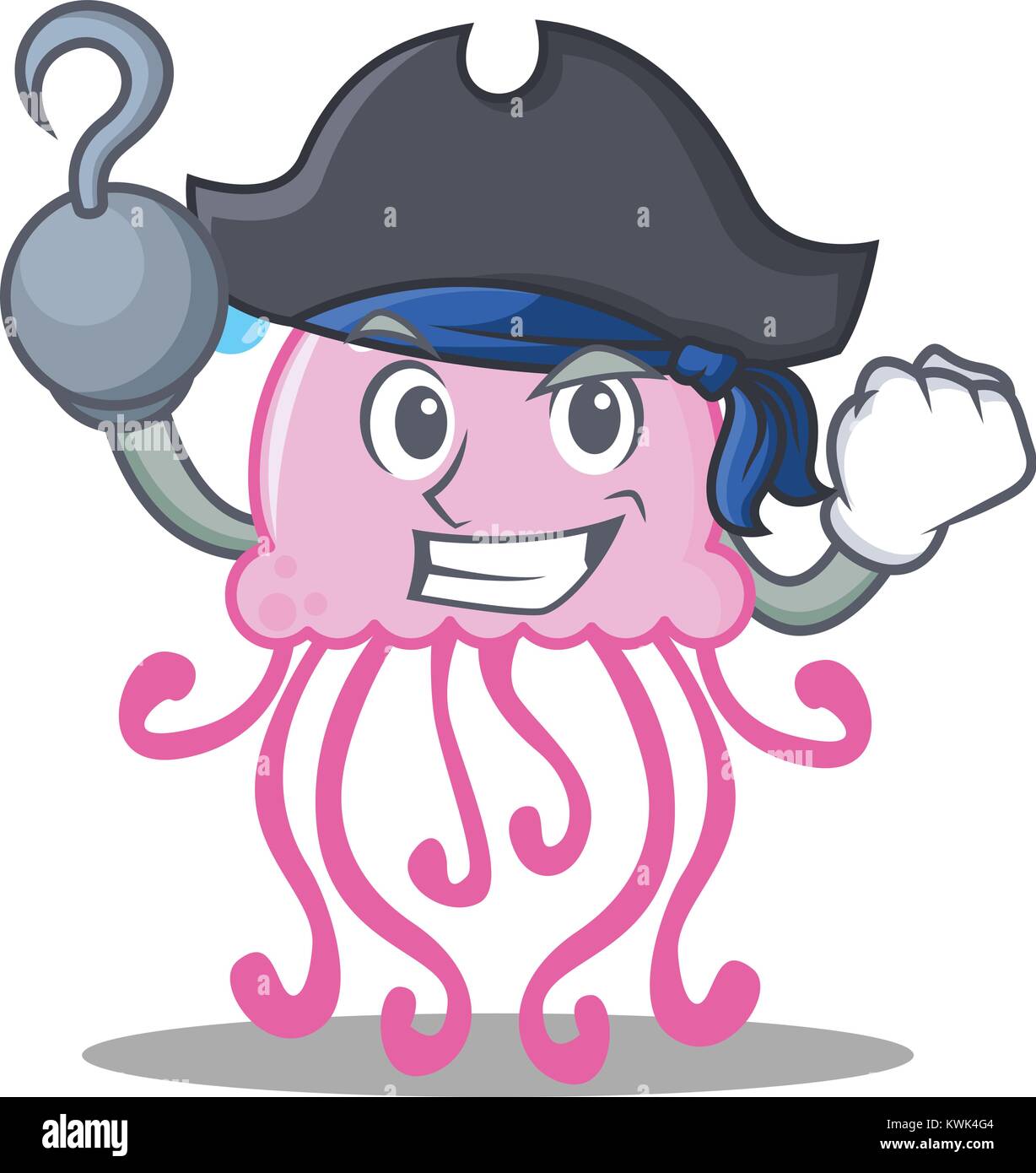 Pirate cute jellyfish character cartoon Stock Vector Image & Art - Alamy
