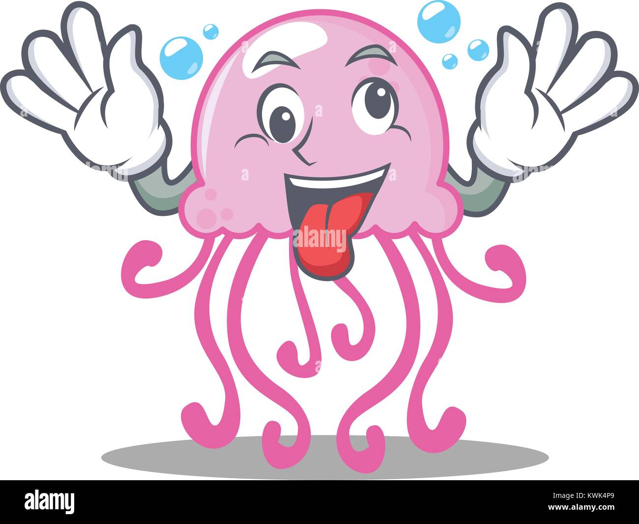 Crazy cute jellyfish character cartoon Stock Vector Image & Art - Alamy