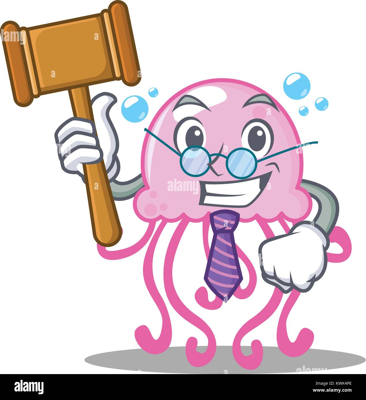 Judge cute jellyfish character cartoon Stock Vector Image & Art - Alamy