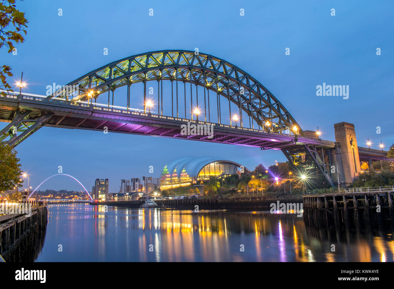 Tyne Bridge over the River Tyne in Newcastle upon Tyne, North East ...