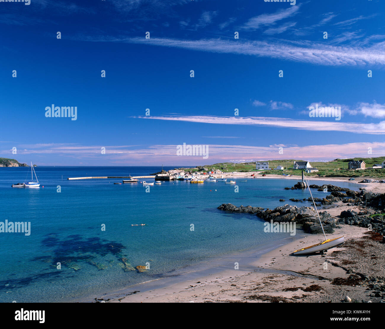 Port na Blagh bay and harbour, County Donegal, Ireland Stock Photo - Alamy