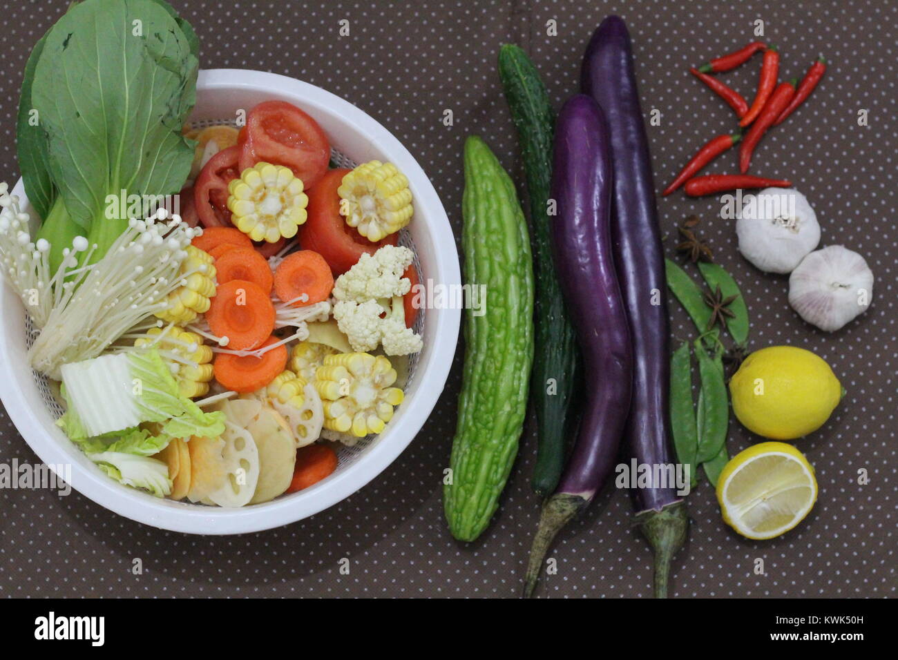 vegetables in boul Stock Photo - Alamy