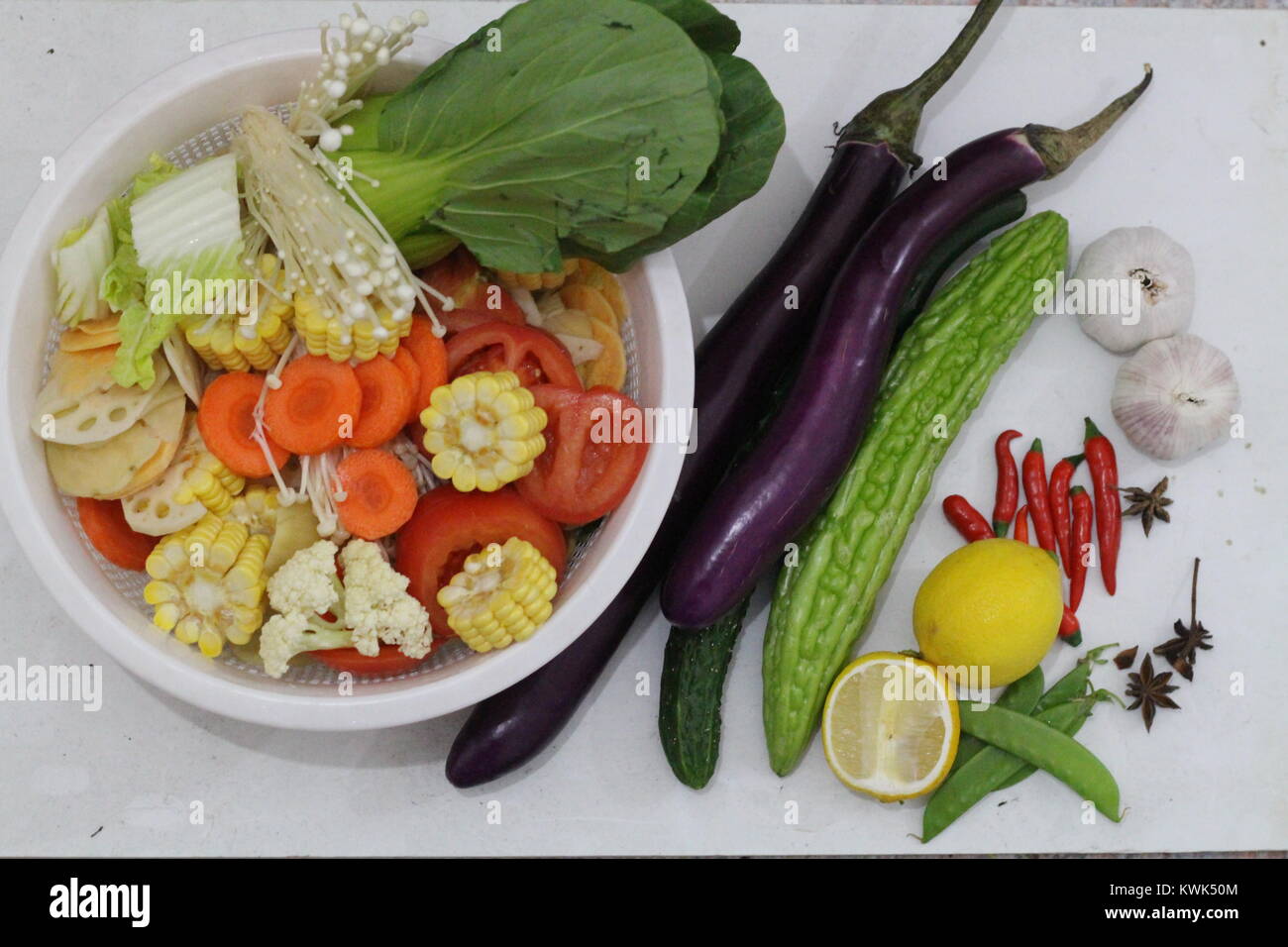 vegetables in boul Stock Photo - Alamy