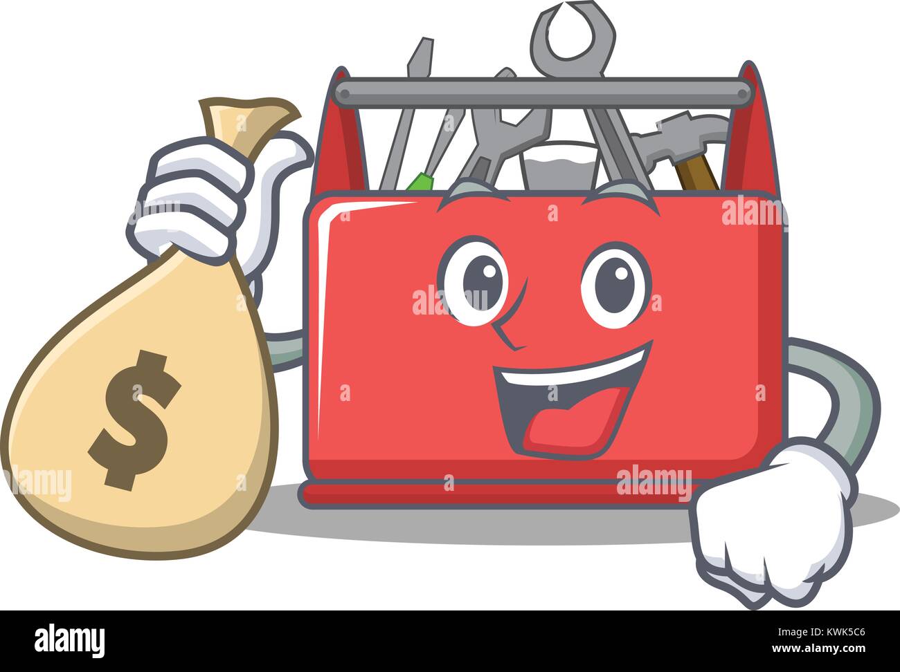 With money bag tool box character cartoon Stock Vector Image & Art - Alamy