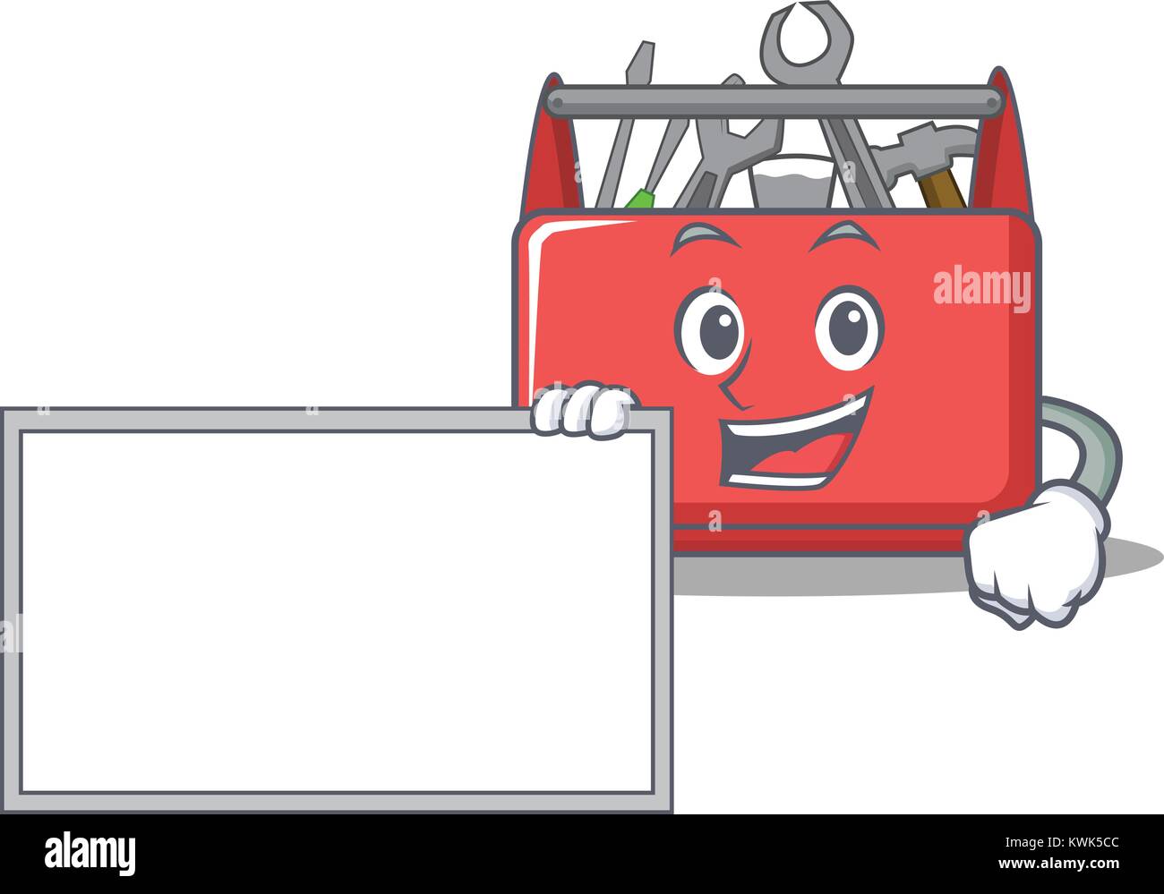 With board tool box character cartoon Stock Vector Image & Art - Alamy
