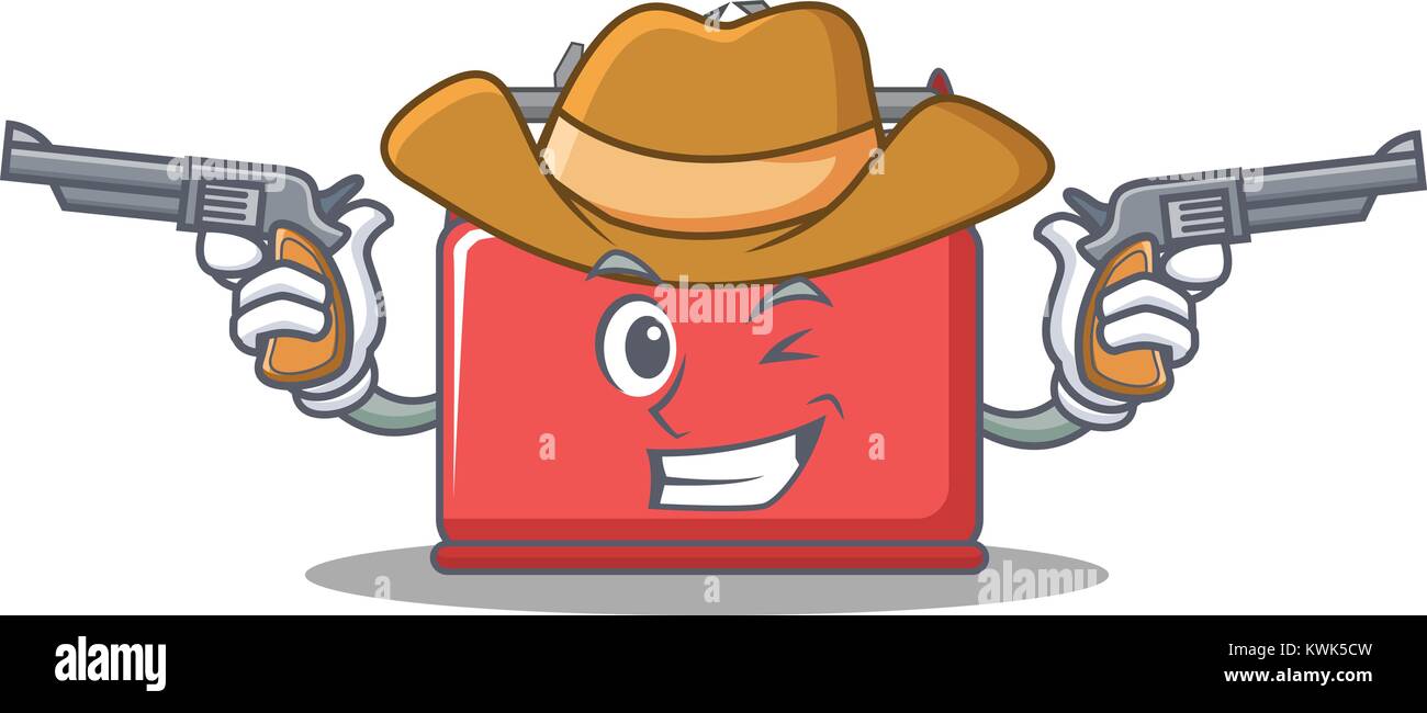 Cowboy tool box character cartoon Stock Vector Image & Art - Alamy