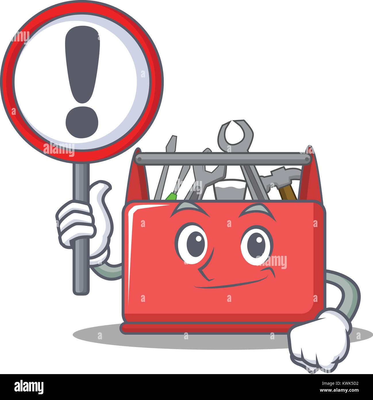 With sign tool box character cartoon Stock Vector Image & Art - Alamy