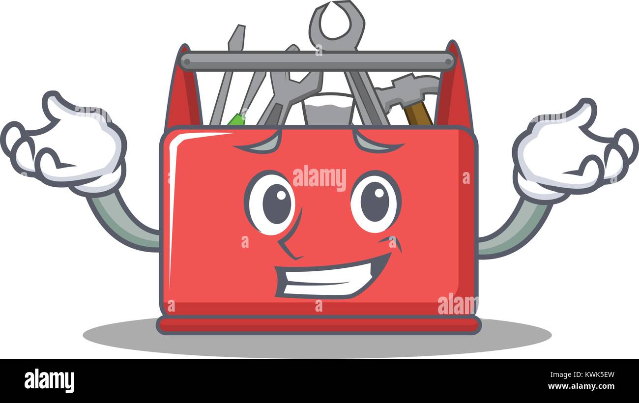 Grinning tool box character cartoon Stock Vector Image & Art - Alamy
