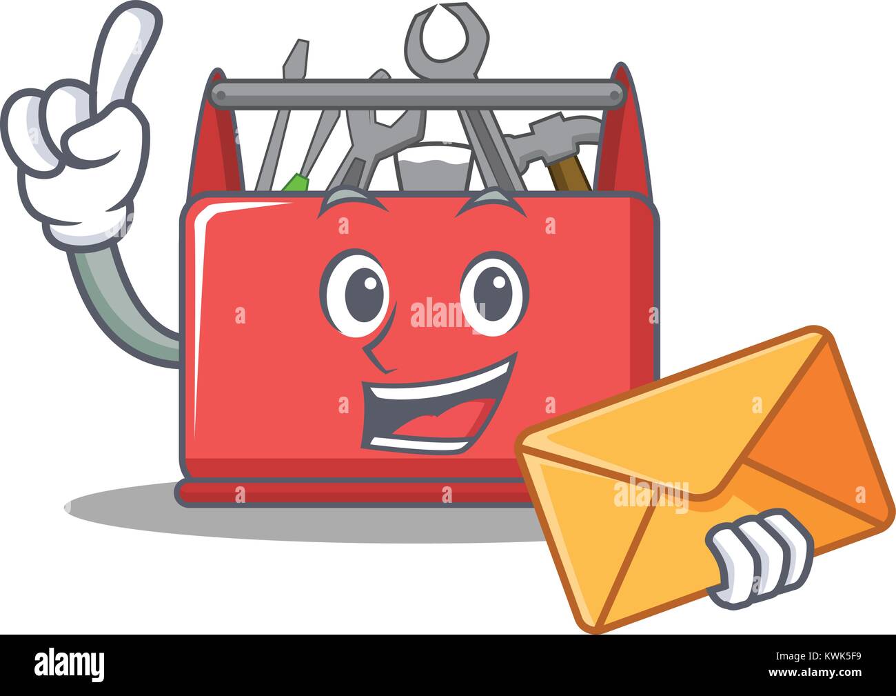 With envelope tool box character cartoon Stock Vector Image & Art - Alamy