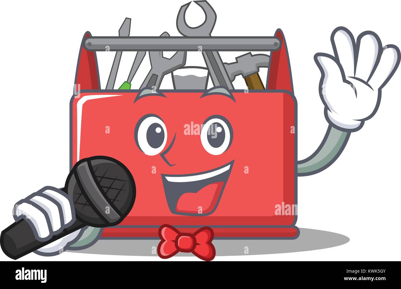 Singing tool box character cartoon Stock Vector Image & Art - Alamy
