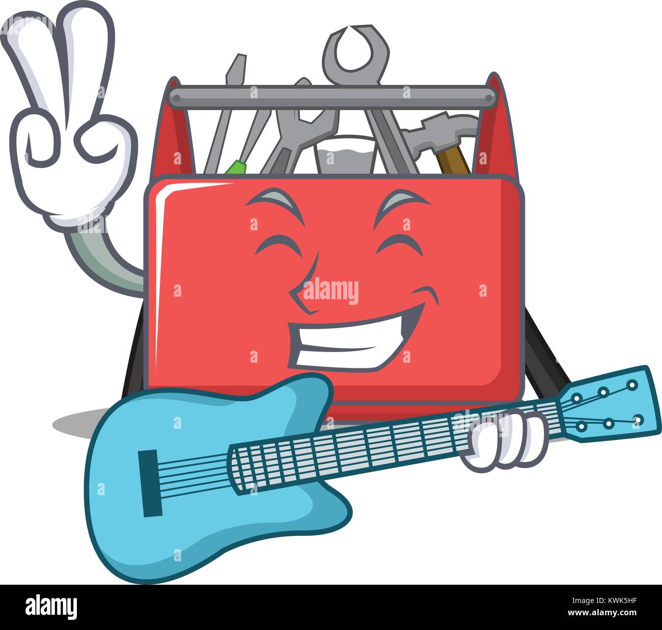 With guitar tool box character cartoon Stock Vector Image & Art - Alamy
