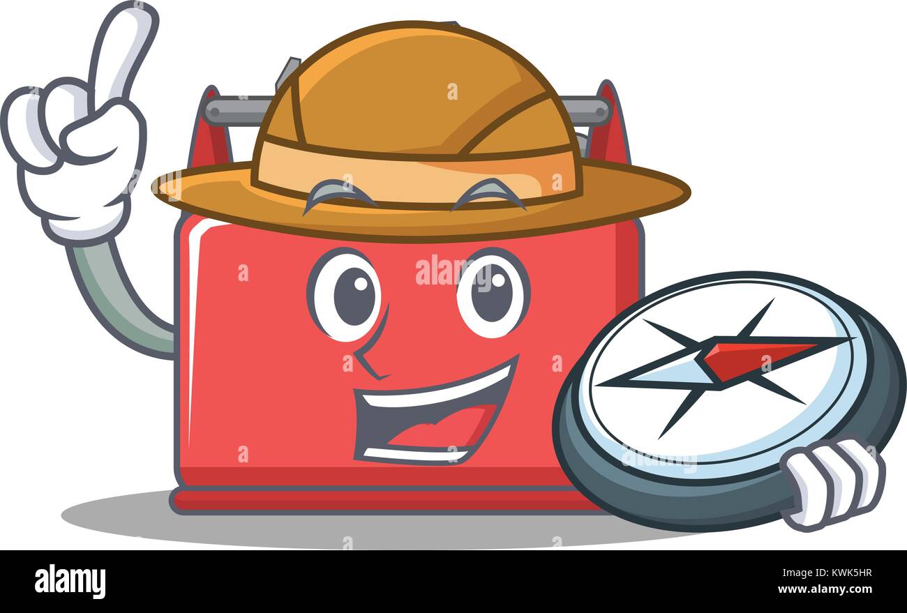 Explorer tool box character cartoon Stock Vector Image & Art - Alamy