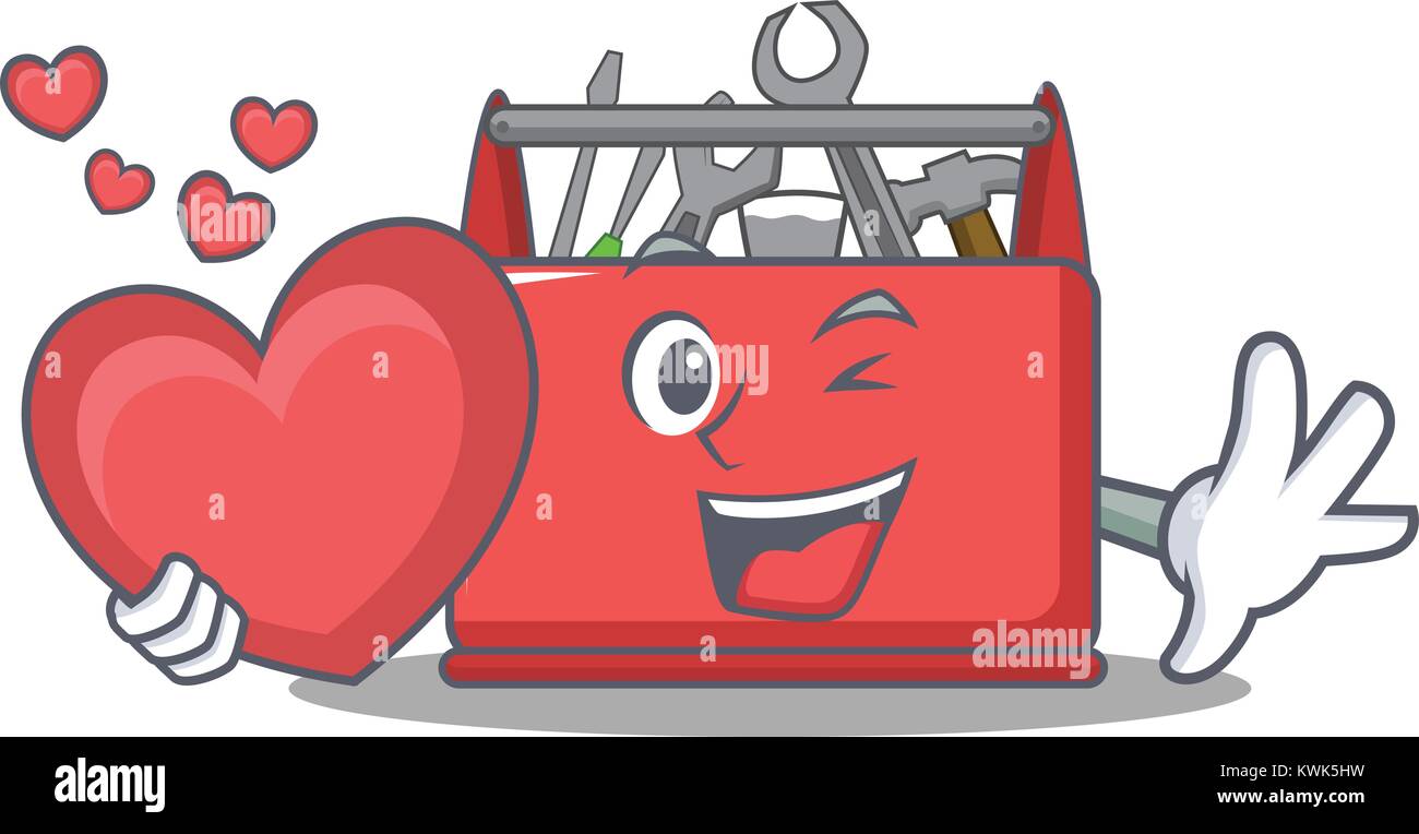 With heart tool box character cartoon Stock Vector Image & Art - Alamy