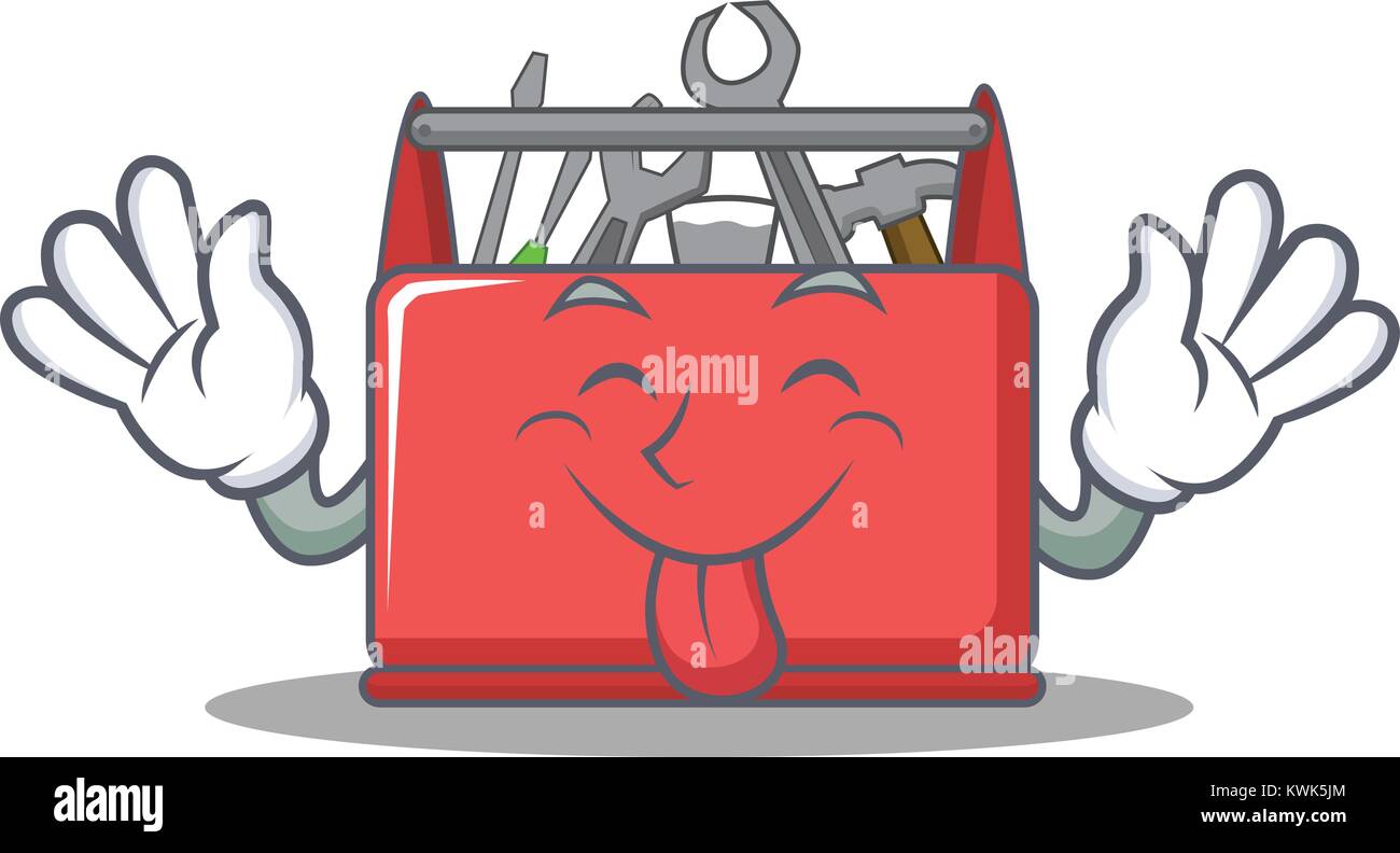 Tongue out tool box character cartoon Stock Vector Image & Art - Alamy