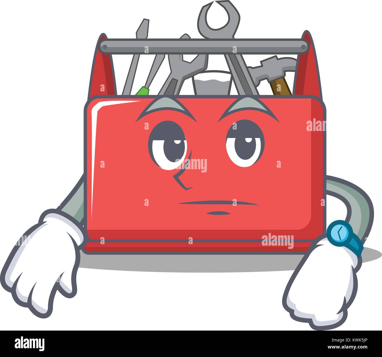 Waiting tool box character cartoon Stock Vector Image & Art - Alamy
