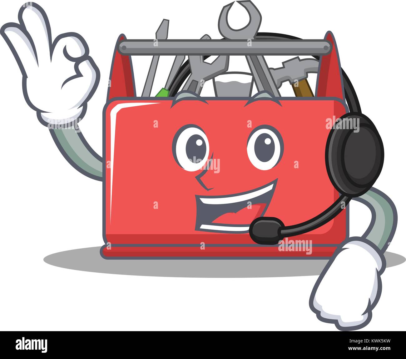 With headphone tool box character cartoon Stock Vector Image & Art - Alamy