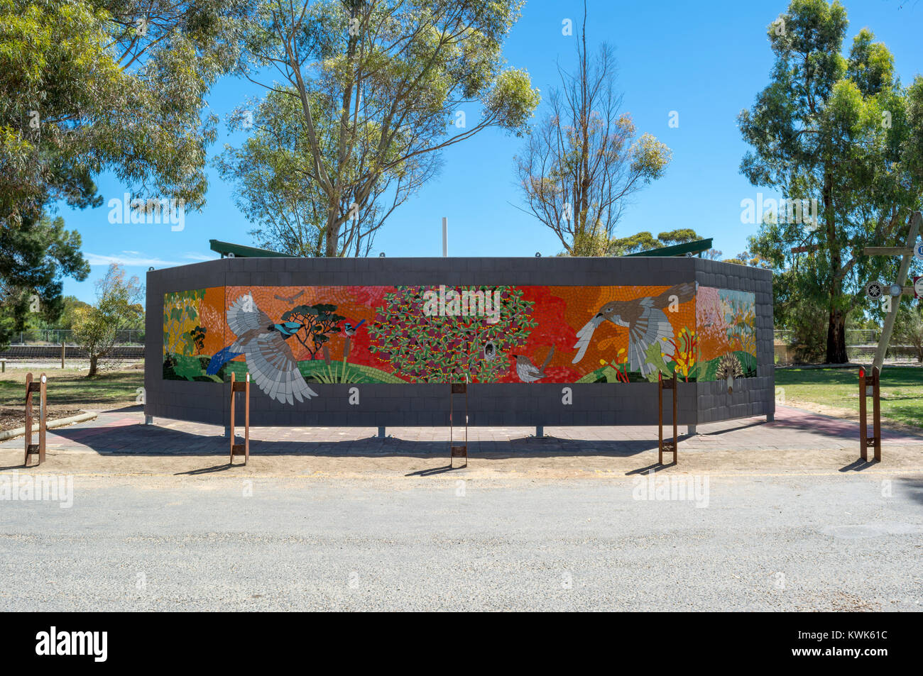 Coonalpyn, South Australia, Australia - December 16, 2017: Mosaic by ...