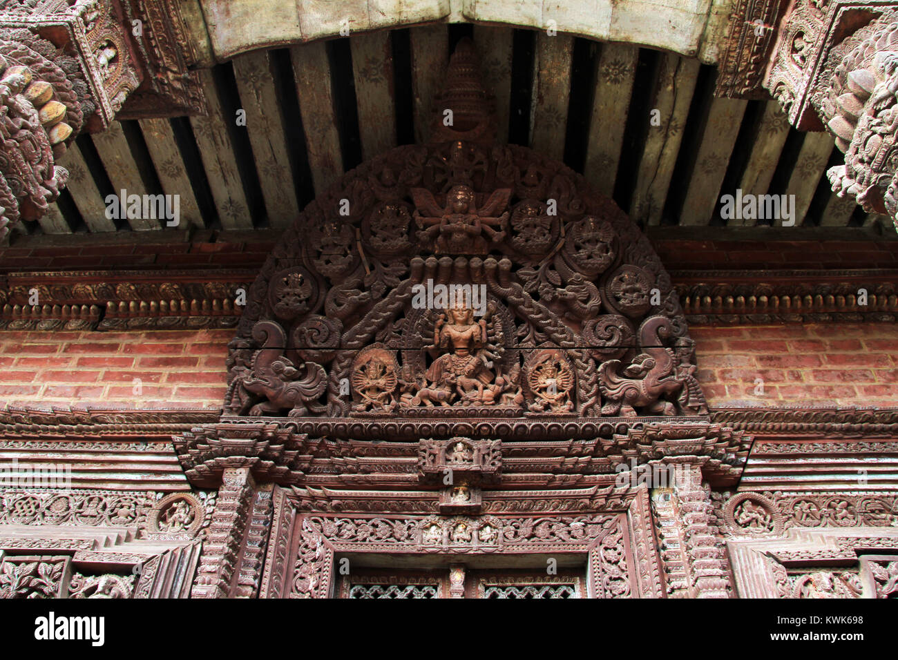 Traditional wooden door in kathmandu hi-res stock photography and ...