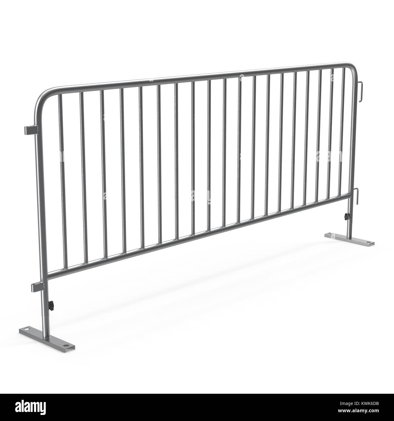 Crowd Barrier isolated on white. 3D illustration Stock Photo - Alamy