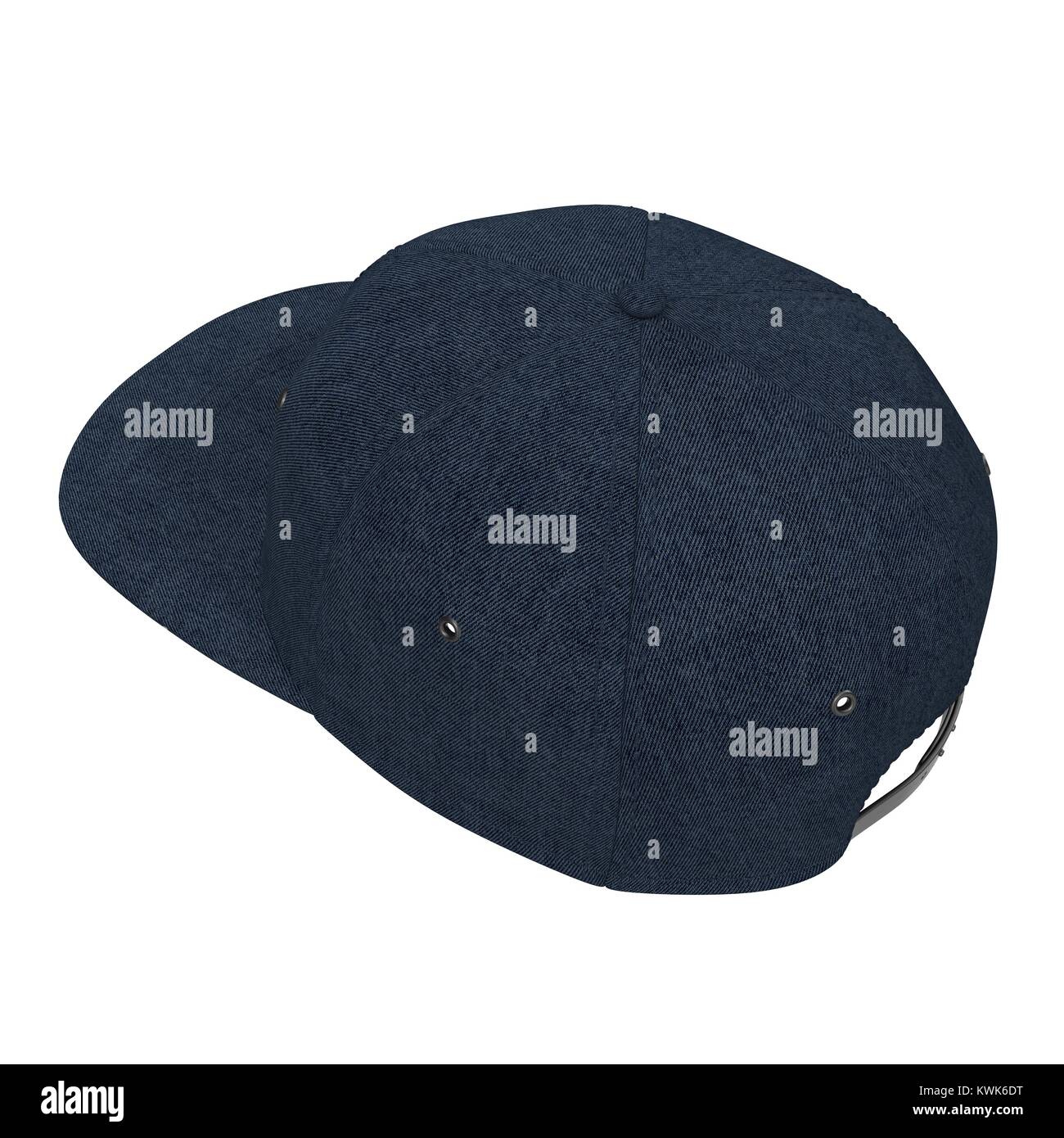 Blue Baseball Hat on white. 3D illustration Stock Photo - Alamy