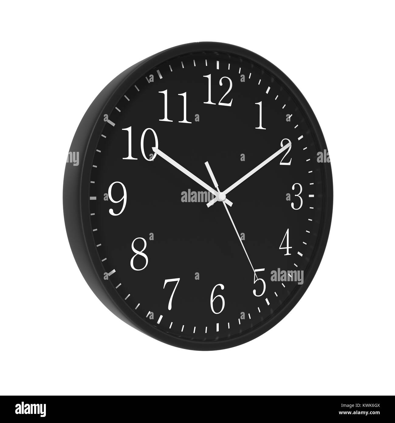 White background clock round nobody Black and White Stock Photos ...