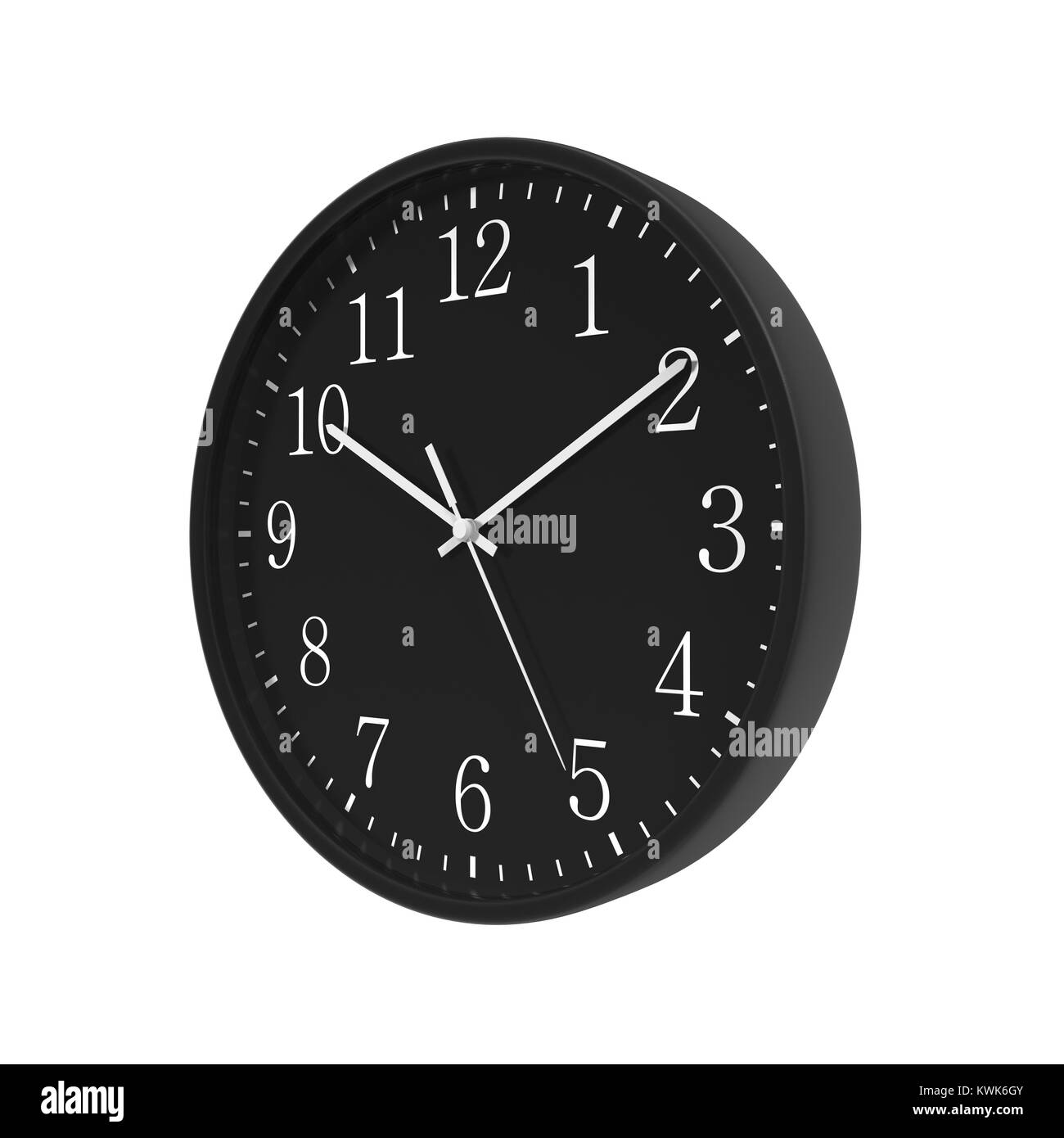 White background clock round nobody Black and White Stock Photos ...