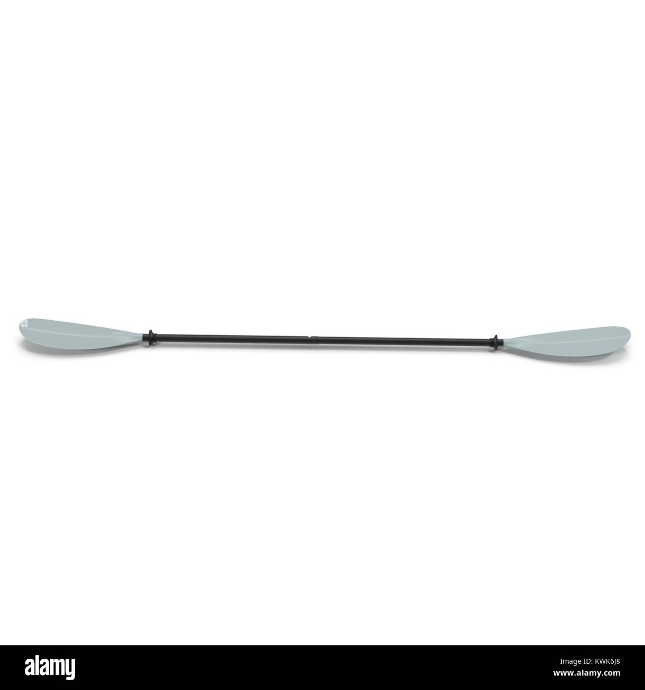 kayak paddle on white. Side view. 3D illustration Stock Photo - Alamy