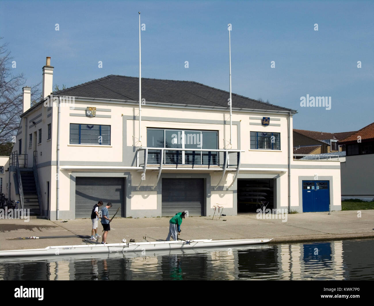 Trinity College Boathouse Stock Photo - Alamy