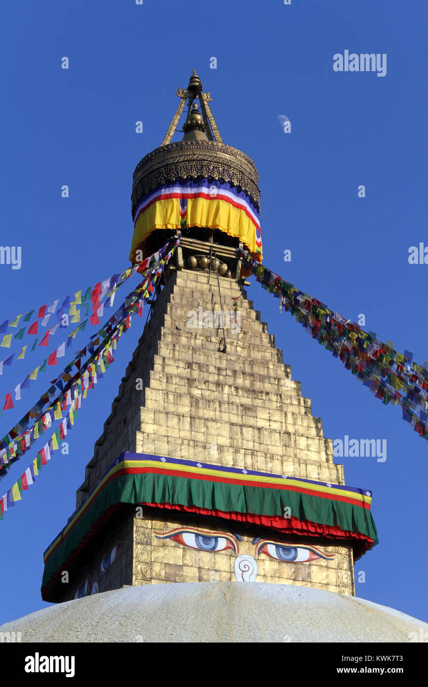 White stupa golden top hi-res stock photography and images - Alamy