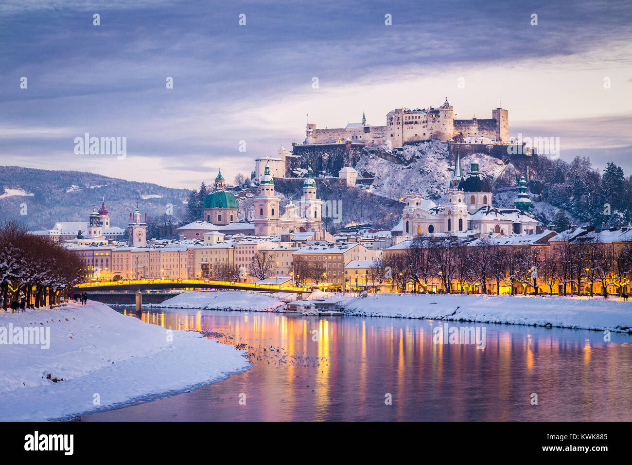 Salzburg Winter River Stock Photos & Salzburg Winter River Stock Images ...