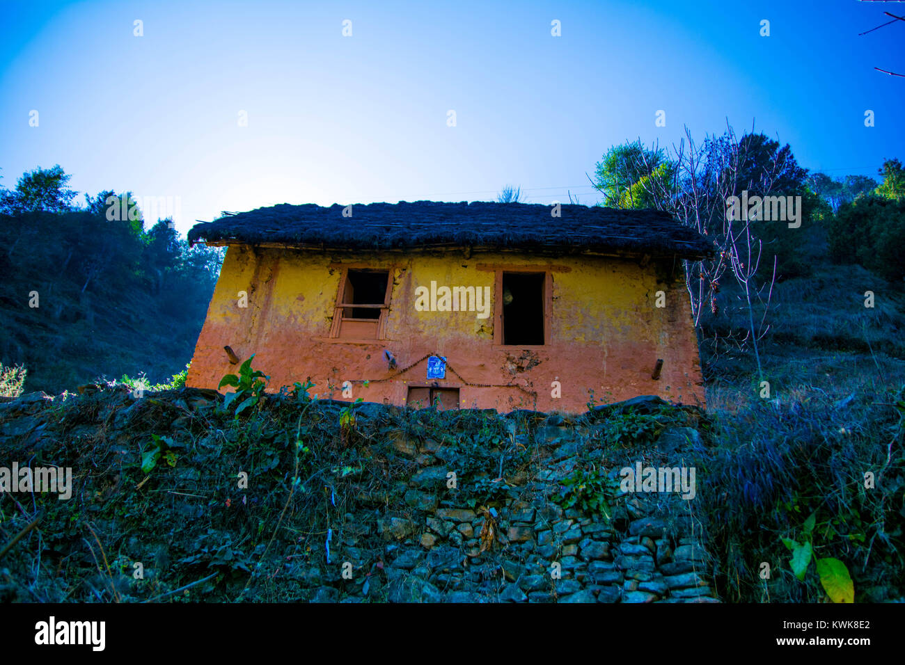 Nepali village house hi-res stock photography and images - Alamy