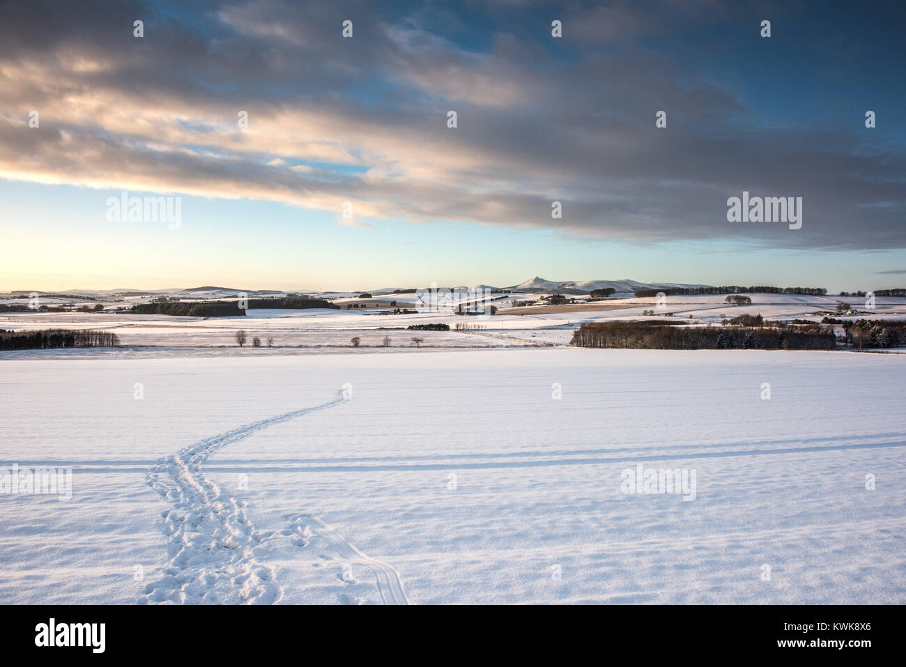 Snowy winter in Aberdeenshire, Scotland Stock Photo - Alamy
