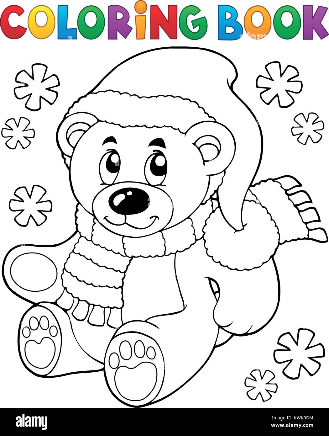 Coloring book teddy bear theme 3 - eps10 vector illustration Stock ...