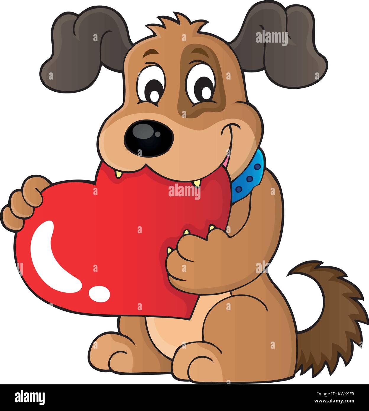 Valentine dog theme image 1 - eps10 vector illustration Stock Vector ...