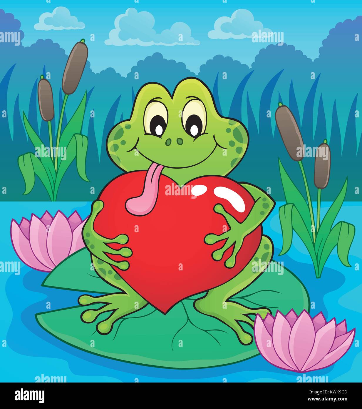 Valentine frog theme image 4 - eps10 vector illustration Stock Vector ...