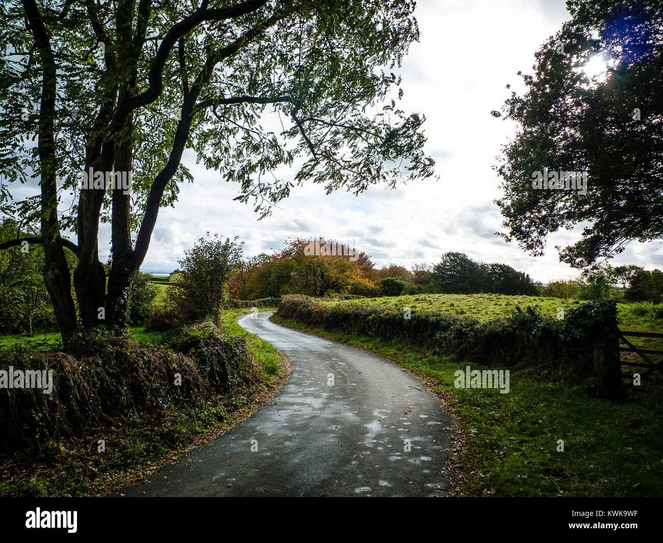 Road above Cartmel, Cumbria, England, UK Stock Photo - Alamy