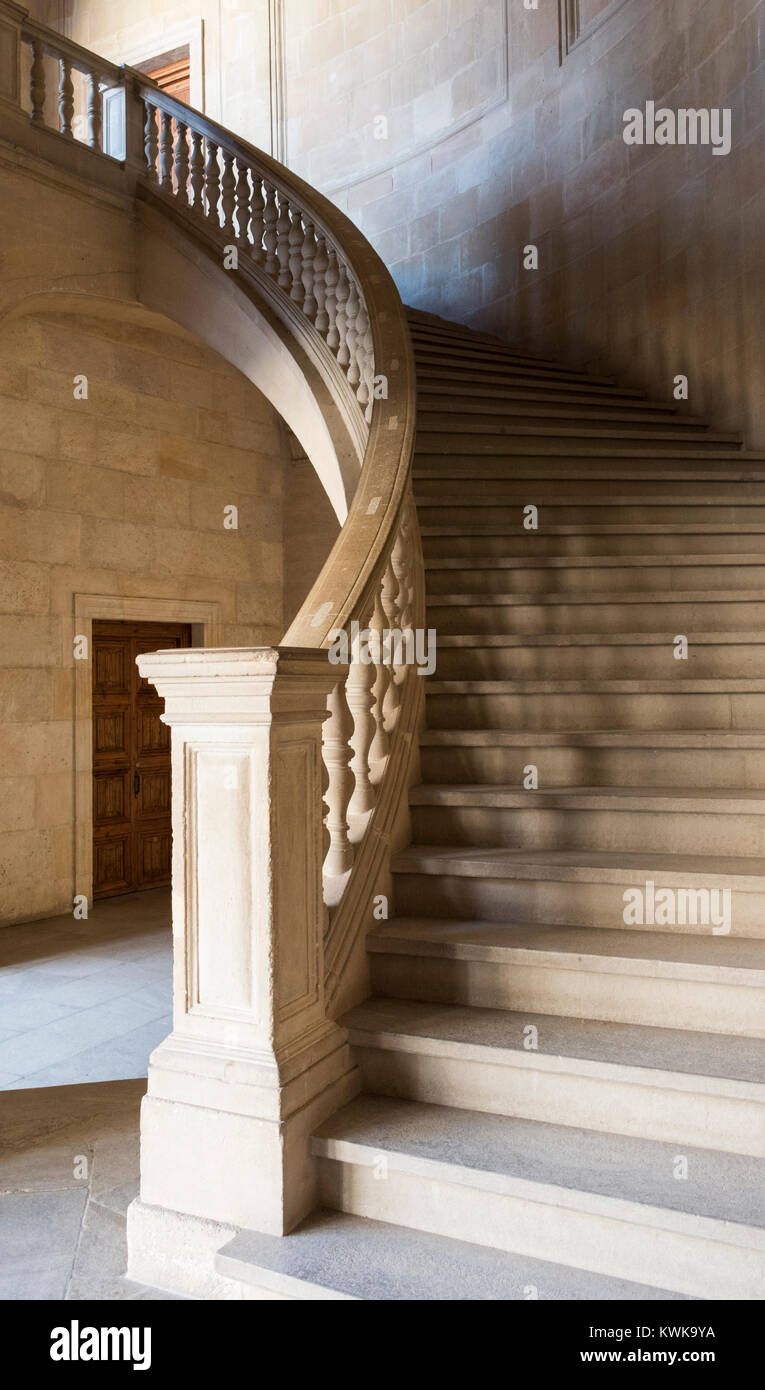 Alhambra palace granada spain staircase hi-res stock photography and ...
