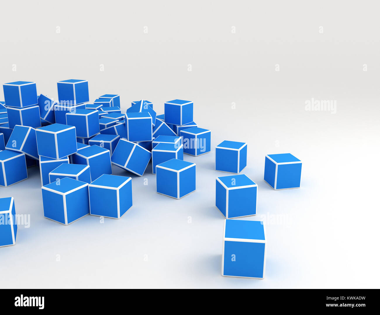 3d render scattered network hi-res stock photography and images - Alamy
