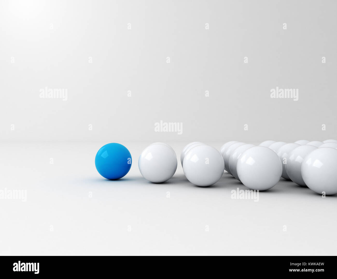 Leadership conceptual 3d render. Blue sphere leadership background ...