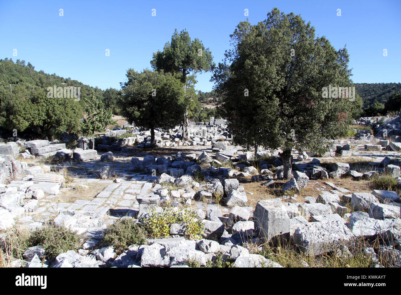 Ruins of ancient temple in Adada, Turkey Stock Photo - Alamy